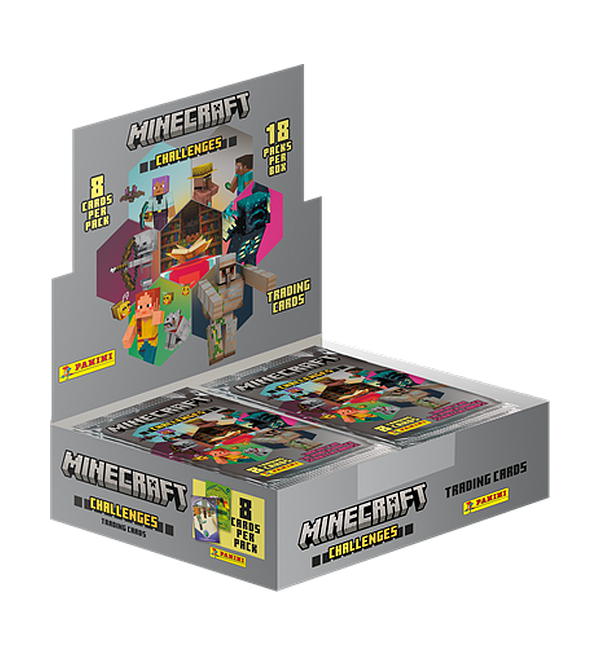 Panini Minecraft 4 CHALLENGES (2025) Trading Cards - box z 18 saszetki, Stickerpoint