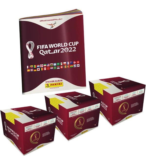 Panini World Cup 2022 Sticker Qatar - Album + 3 pudełka (=300 toreb ...
