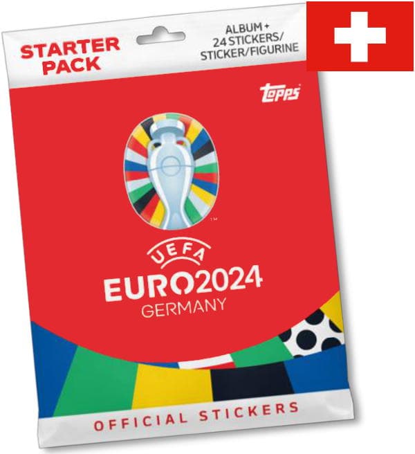 Topps EURO 2024 Naklejki - Starter Pack - SWISS EDITION, Stickerpoint